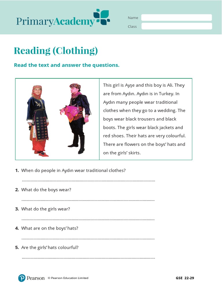 Reading (Clothing) : Read The Text and Answer The Questions | PDF