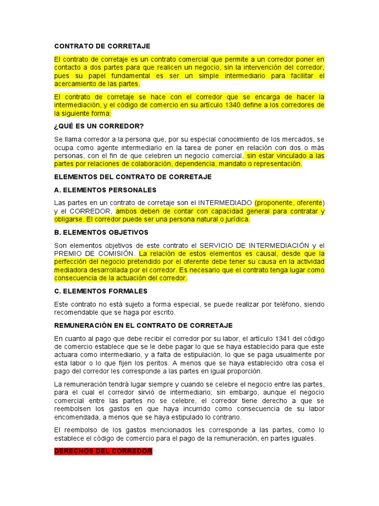 Contrato de Corretaje | PDF | Póliza de seguros | Seguro