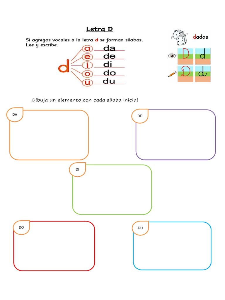 Guía Letra D Primero | PDF