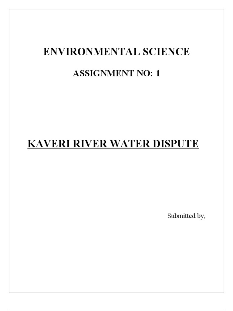 Environmental Science: Assignment No: 1 | PDF | Government