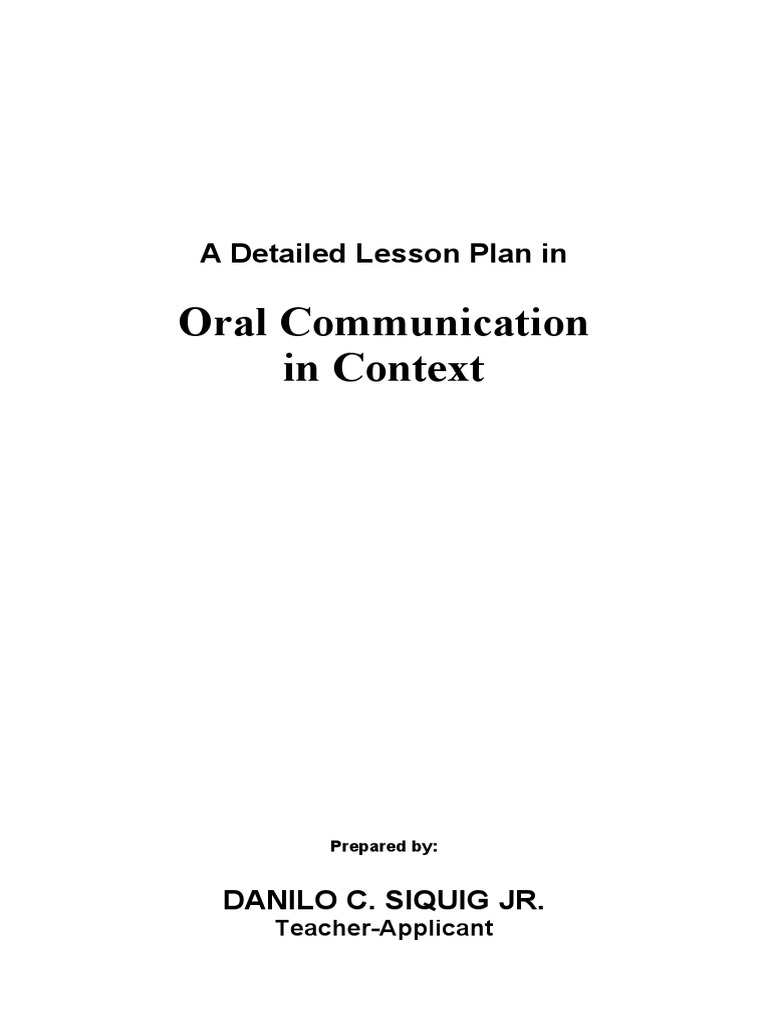 Non-Verbal Communication Lesson Plan | PDF | Nonverbal Communication ...