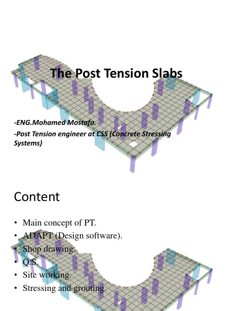 Post Tension Slab Design and Construction | PDF