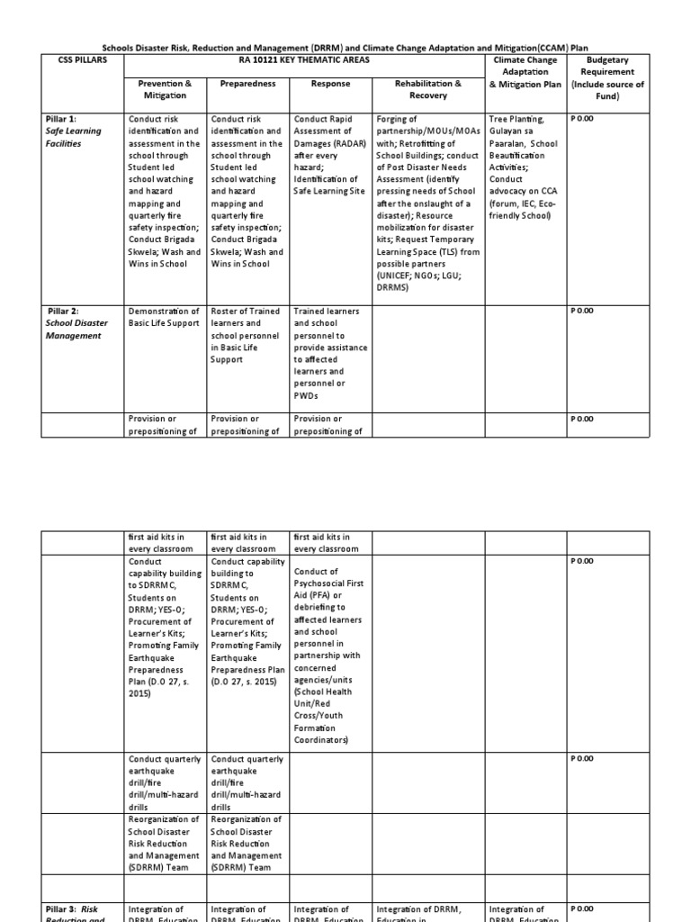 SDRRM Plan (Sample) - 1 | PDF | Emergency Management | Disaster Risk ...