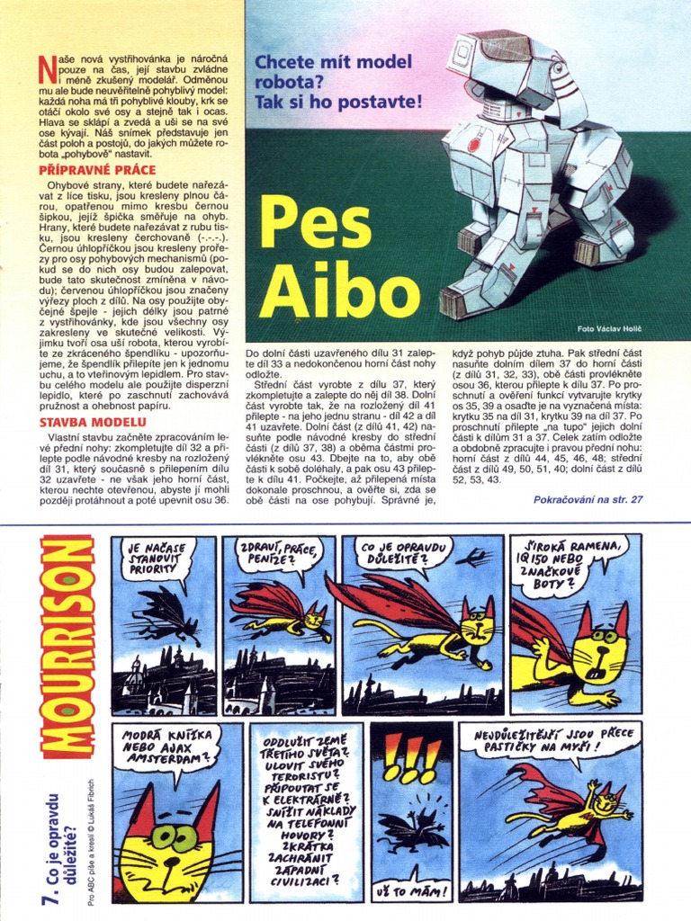 GPM (Paper Model) (ABC Magazine) (Animal) Robot Dog Pes AIBO | PDF