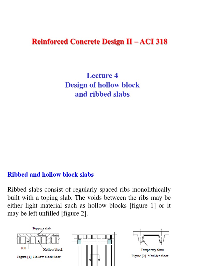 Reinforced Concrete Design II - ACI 318: Design of Hollow Block and ...