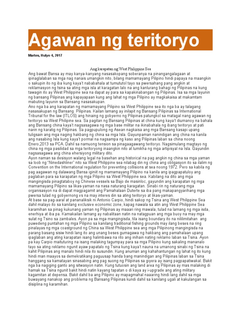 Agawan NG Teritoryo | PDF