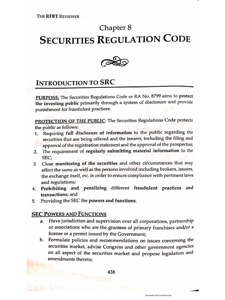 Securities Regulation Code Laco | PDF