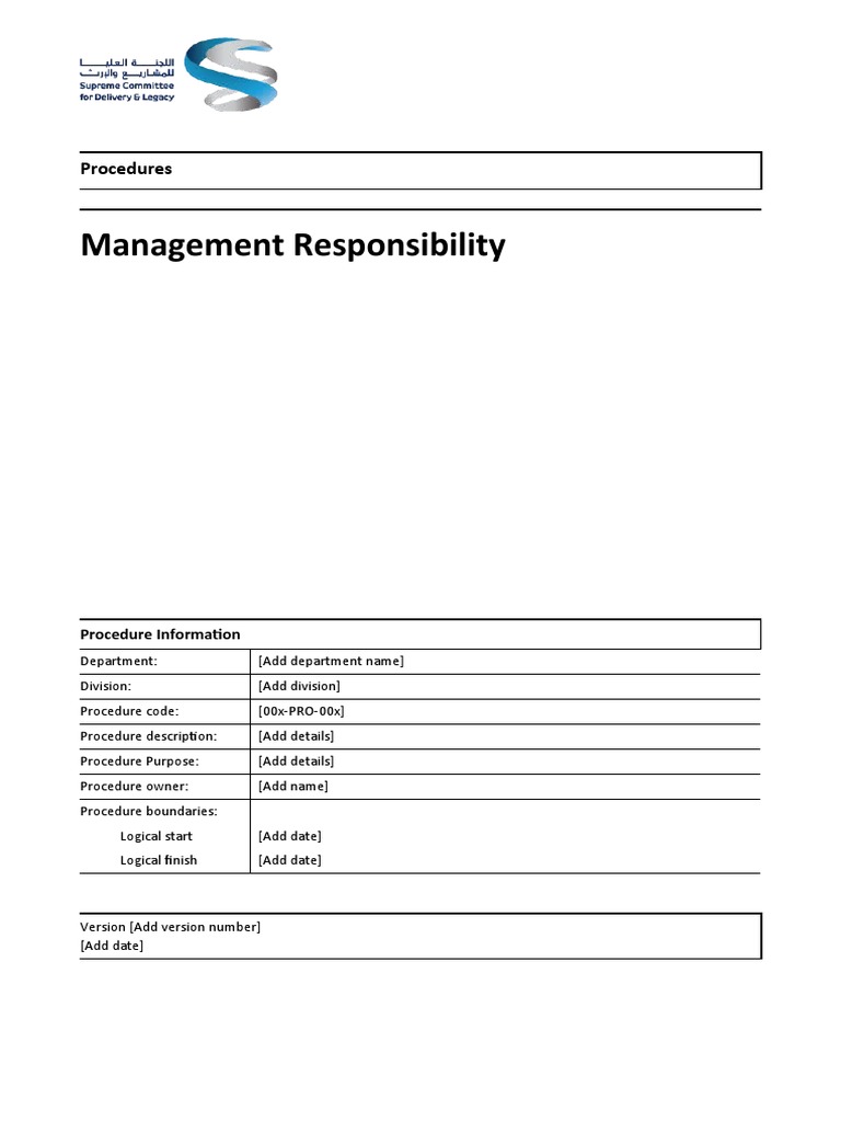 Management Responsibility: Procedures | PDF | Performance Indicator ...