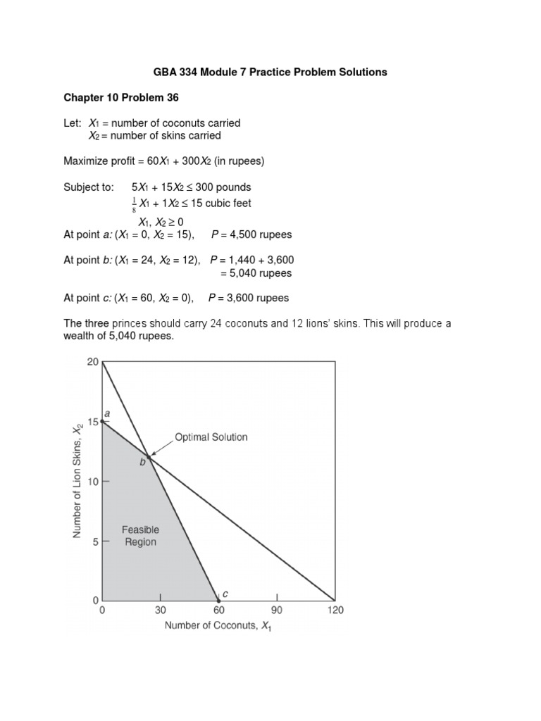 GBA 334 Module 7 Practice Problem Solutions Chapter 10 Problem 36 | PDF | Algorithms | Applied ...
