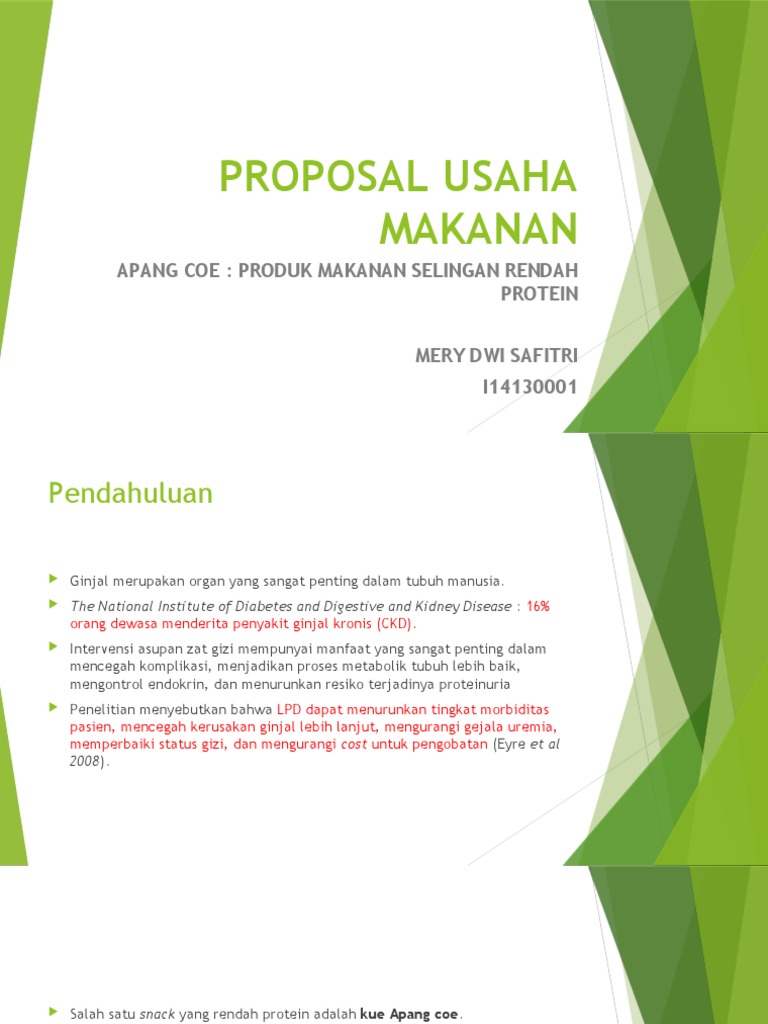 Proposal Usaha Makanan | PDF