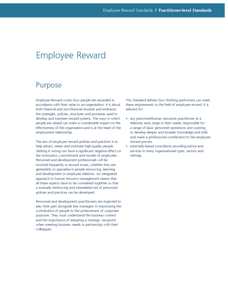 Employee Reward | PDF | Employee Benefits | Employment
