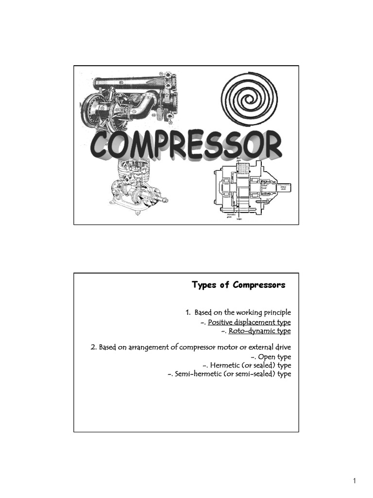 Types of Compressors | PDF | Engineering Thermodynamics | Vehicle ...