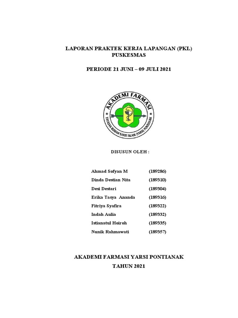 Laporan PKL Puskesmas | PDF | Sains & Matematika
