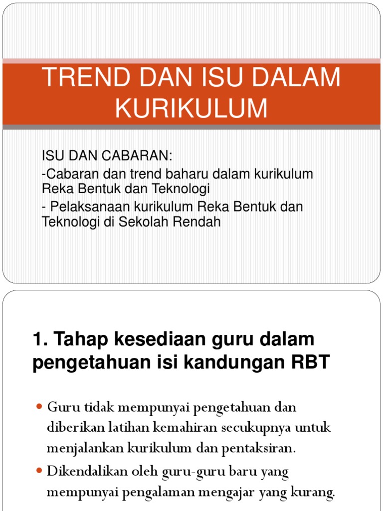 Contoh Slaid Isu Dan Cabaran | PDF
