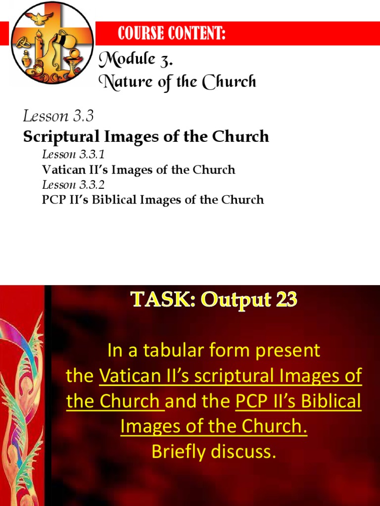 Module 3.3 Scriptural Images of The Church | PDF | Body Of Christ ...