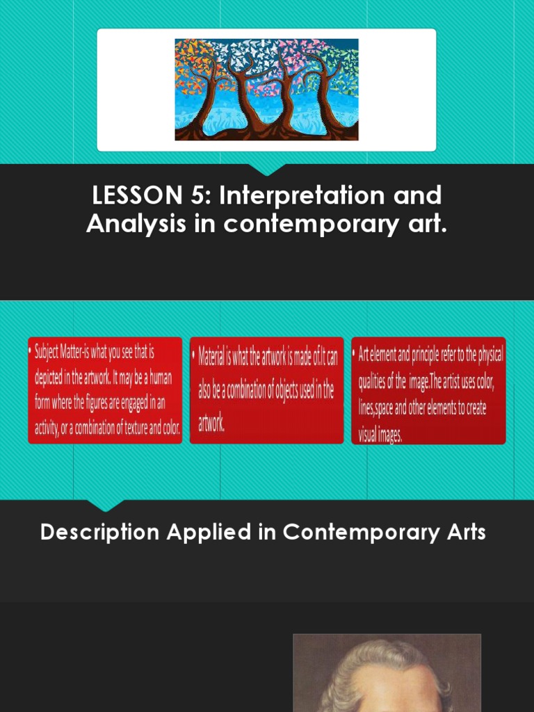 LESSON 6 - Interpretation and Analysis in Contemporary Arts (Autosaved ...