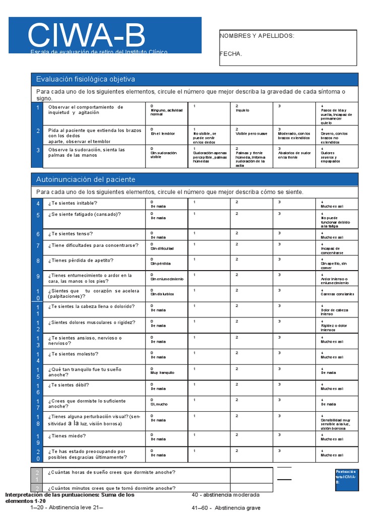 Ciwa - B | PDF | Sistema nervioso | Enfermedades y trastornos humanos