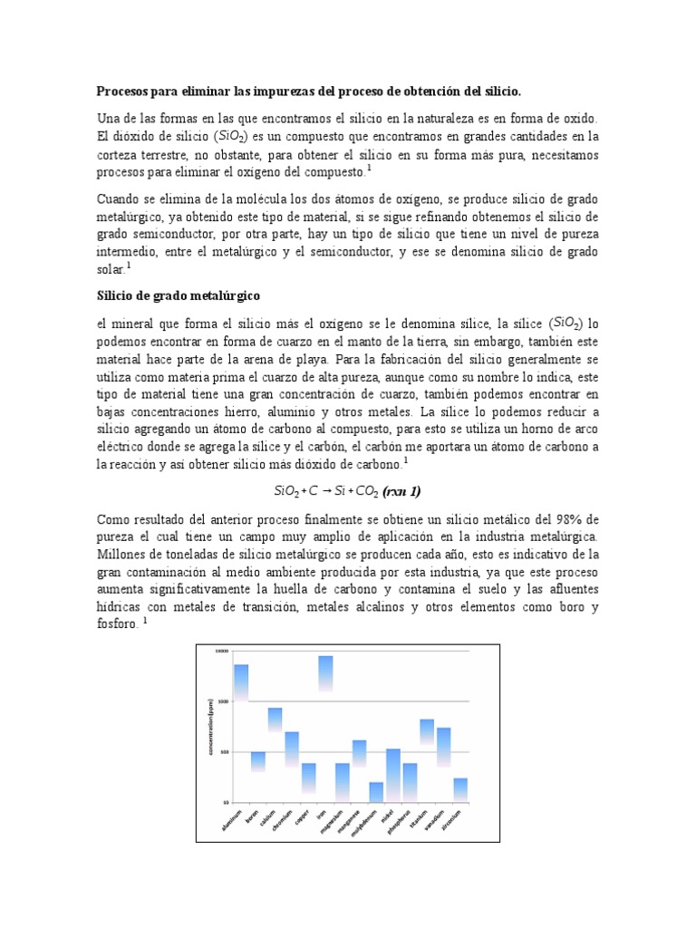 Procesos para Eliminar Las Impurezas Del Proceso de Obtención Del ...