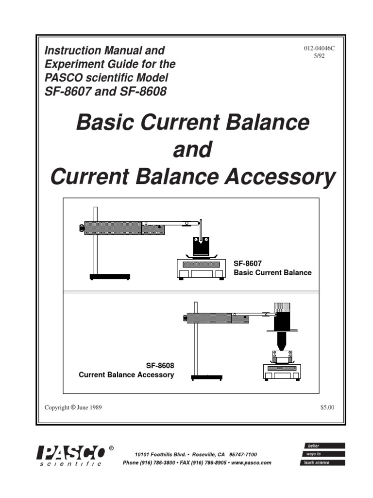 Basic Balance Current Sf-8607 | PDF | Magnetic Field | Magnet