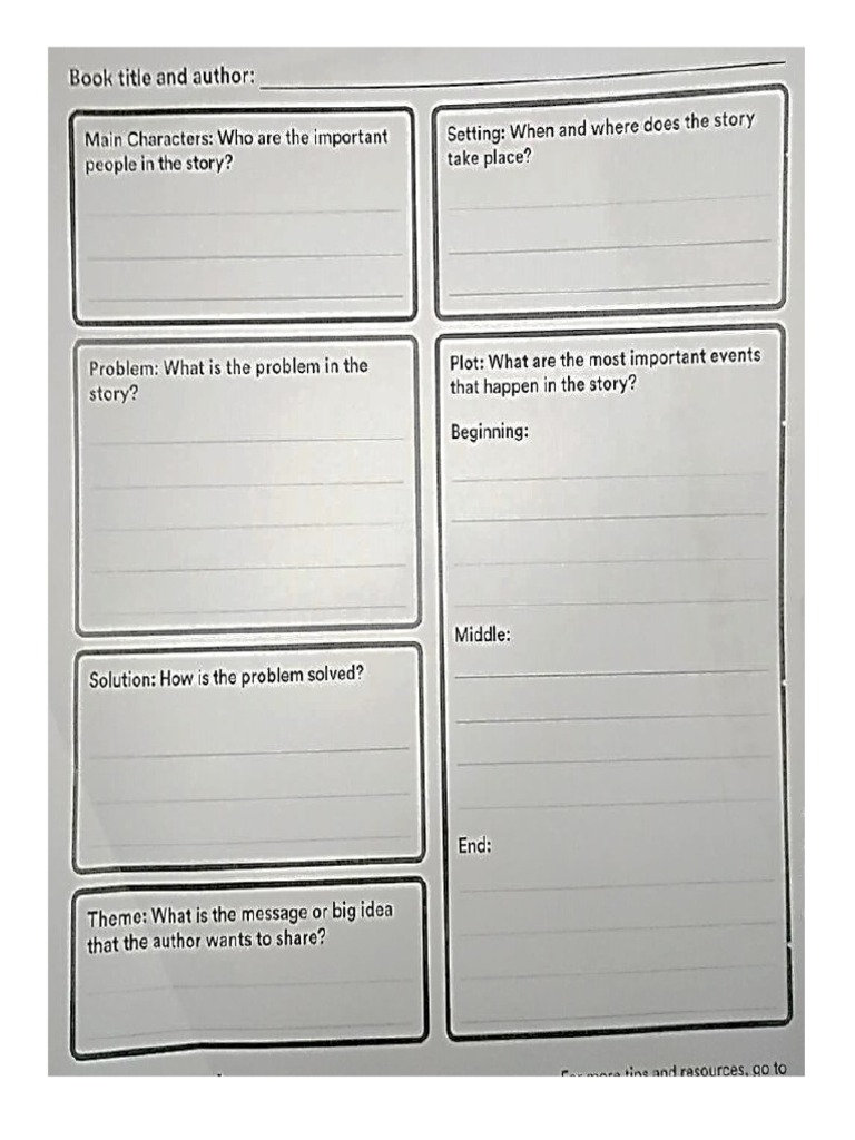 Book Report Grade 6-7 Template | PDF