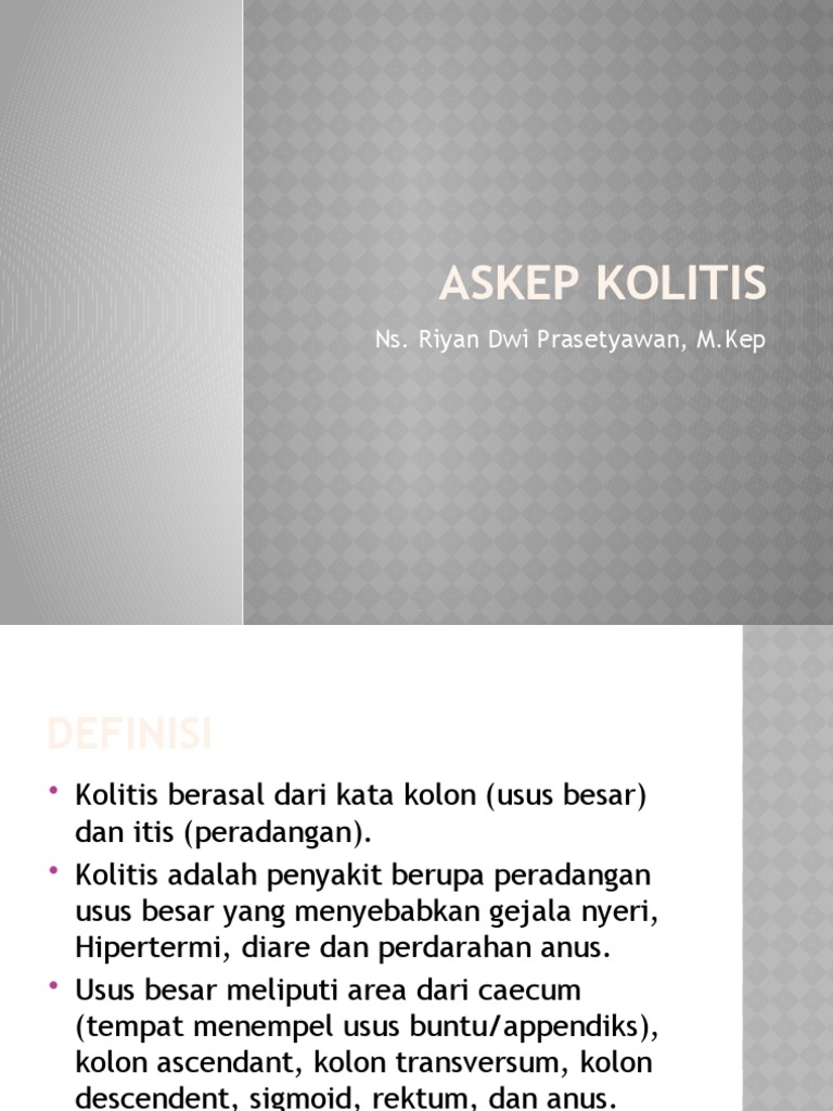 Askep Colitis | PDF | Pengembangan Diri | Kesehatan Holistik
