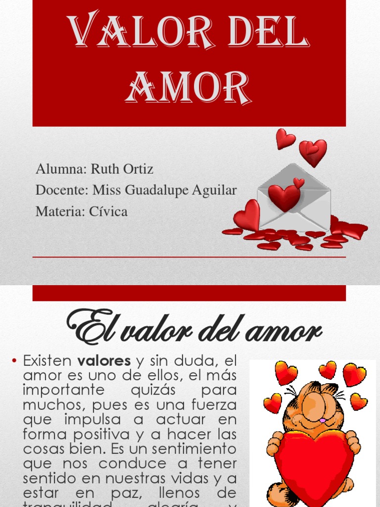 Valor Del Amor RUTH | PDF | Relaciones personales, crianza y desarrollo ...