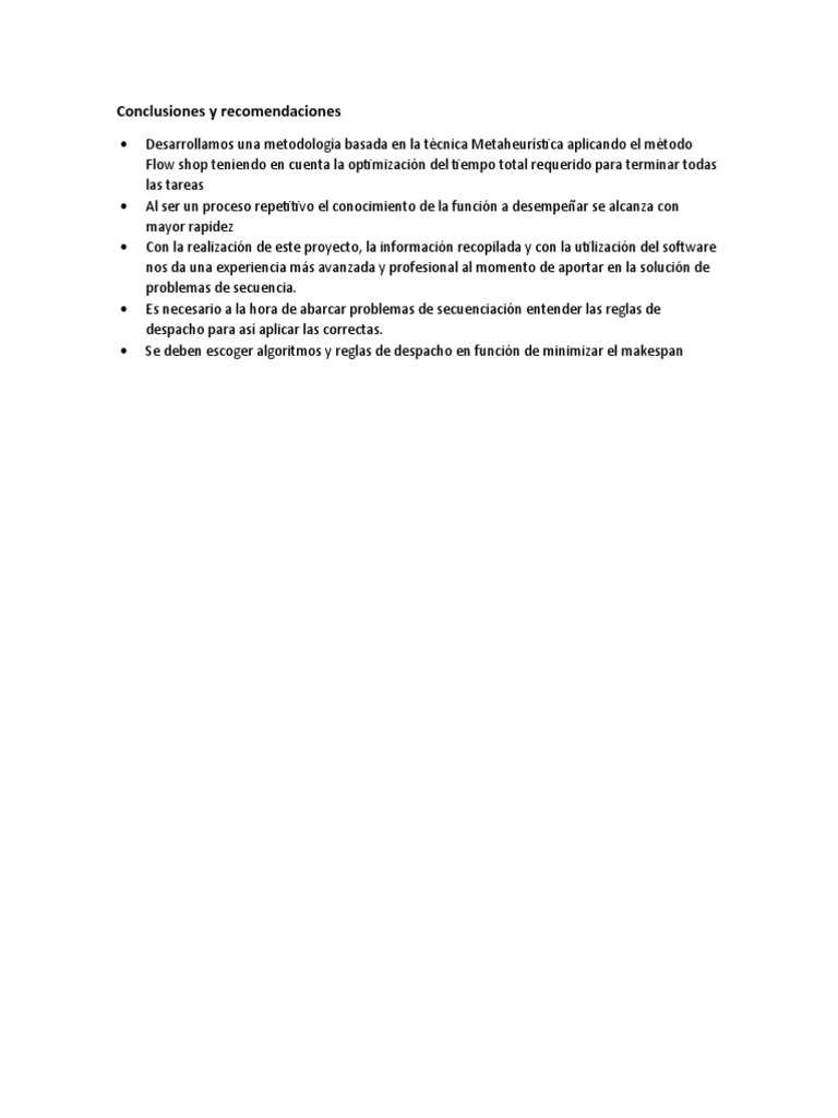 Conclusiones y Recomendaciones | PDF | Informática