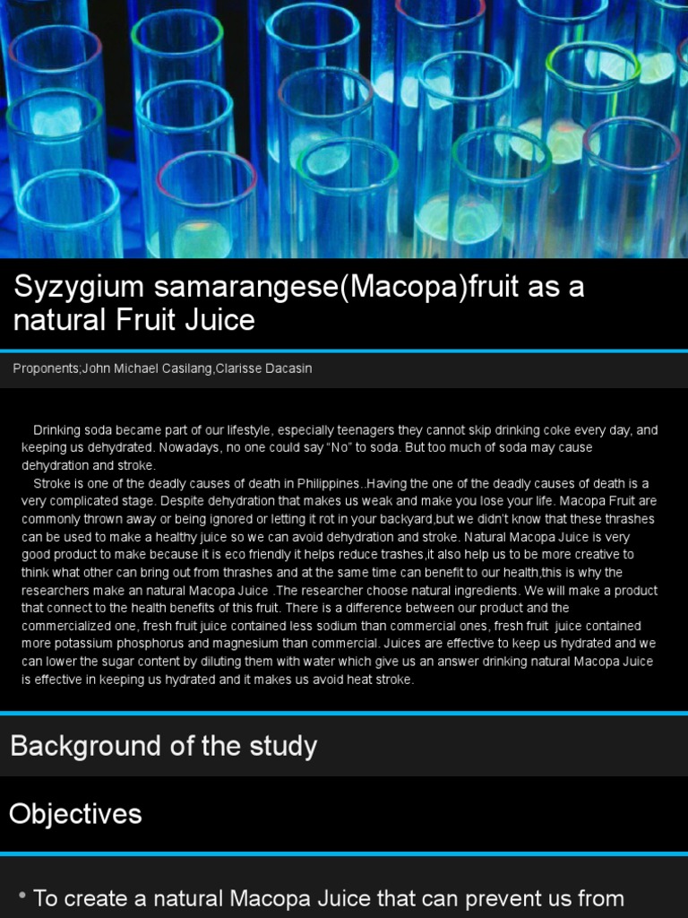 Syzygium Samarangese (Macopa) Fruit As A (SIP) | PDF | Soft Drink | Juice