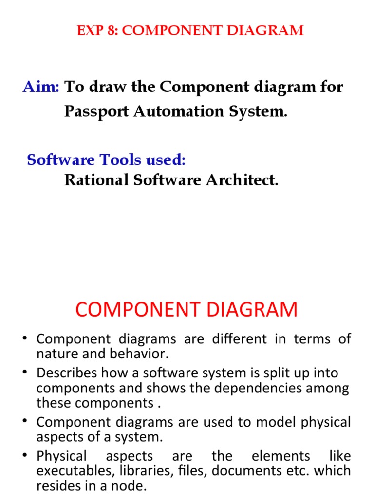 Passport Automation System Component Diagram | PDF | Unified Modeling ...