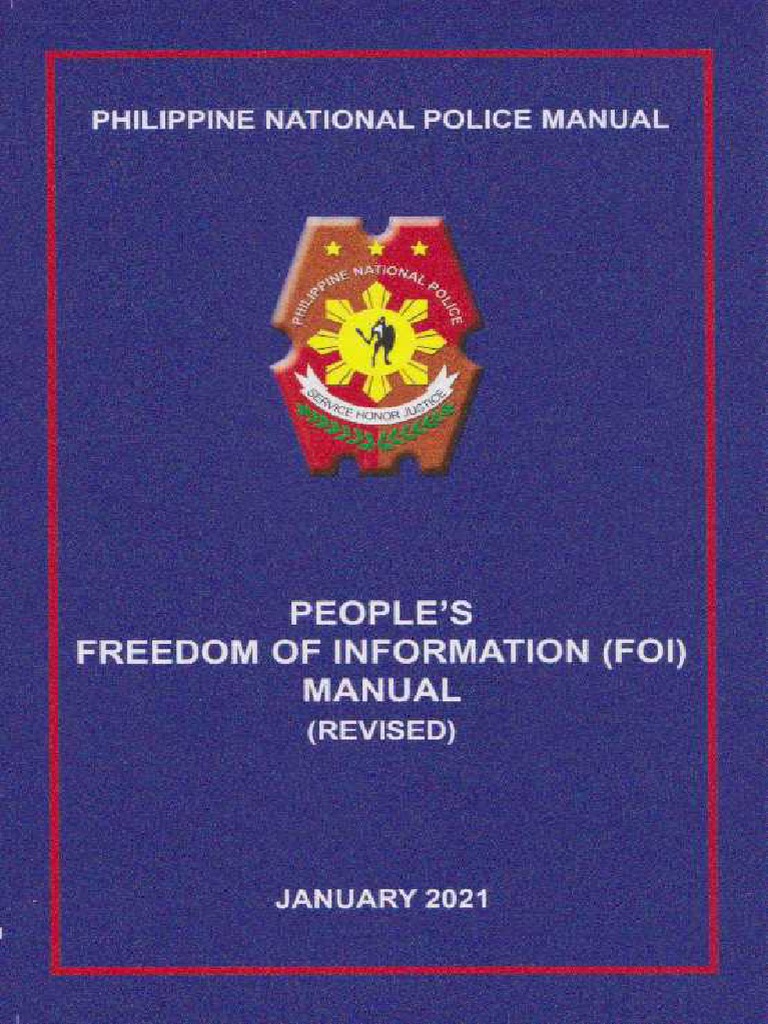 PNP FOI Manual | PDF | Freedom Of Information Laws By Country | Government
