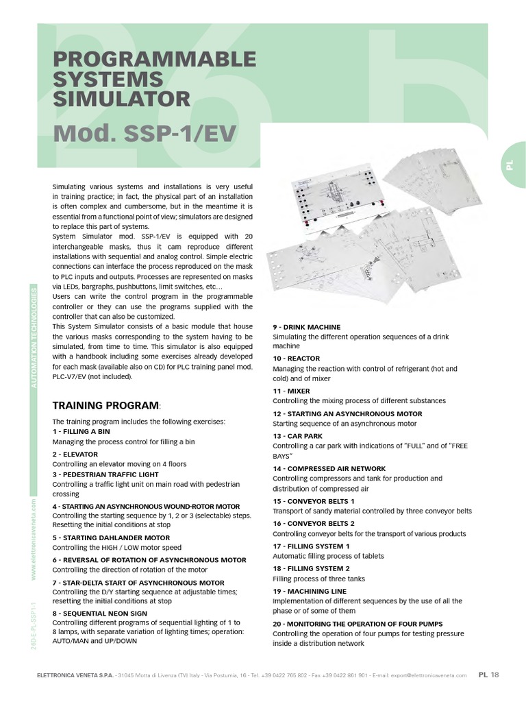 Mod. SSP-1/EV: Programmable Systems Simulator | PDF | Programmable ...