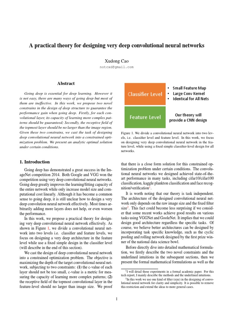 A Practical Theory For Designing Very Deep Convolutional Neural ...