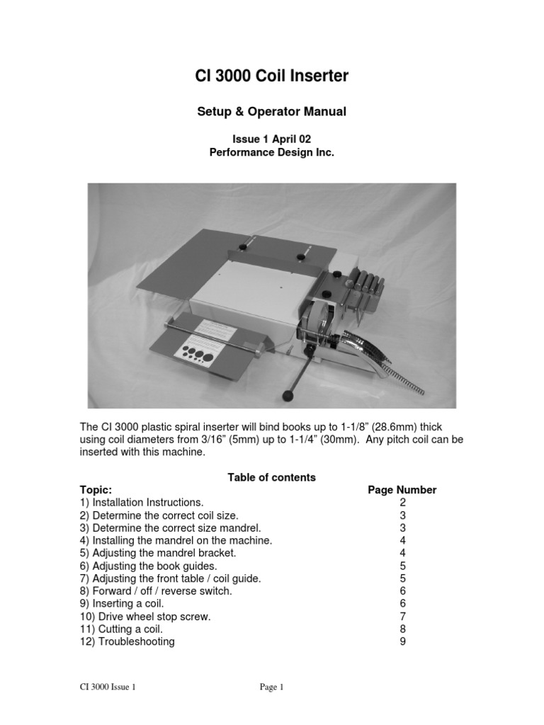 CI 3000 Manual Issue 1 | PDF | Fuse (Electrical) | Screw