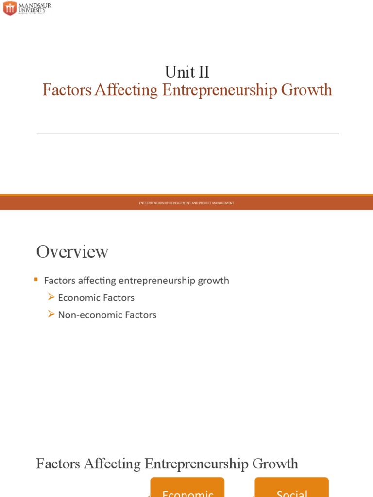 Factors Affecting Entrepreneurship Growth | PDF | Entrepreneurship ...