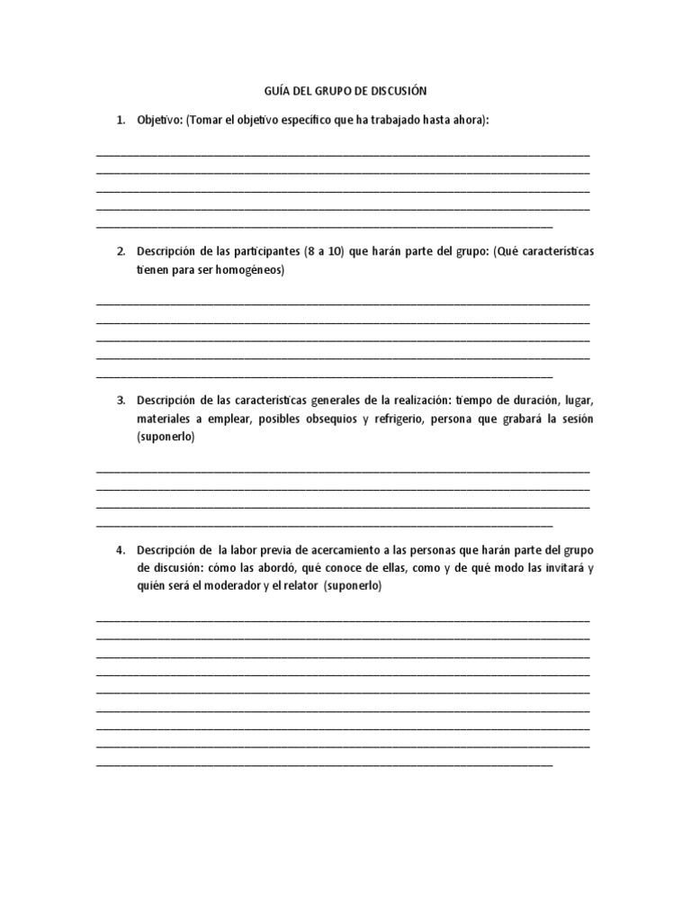 Guía para Grupos de Discusión Efectivos | PDF