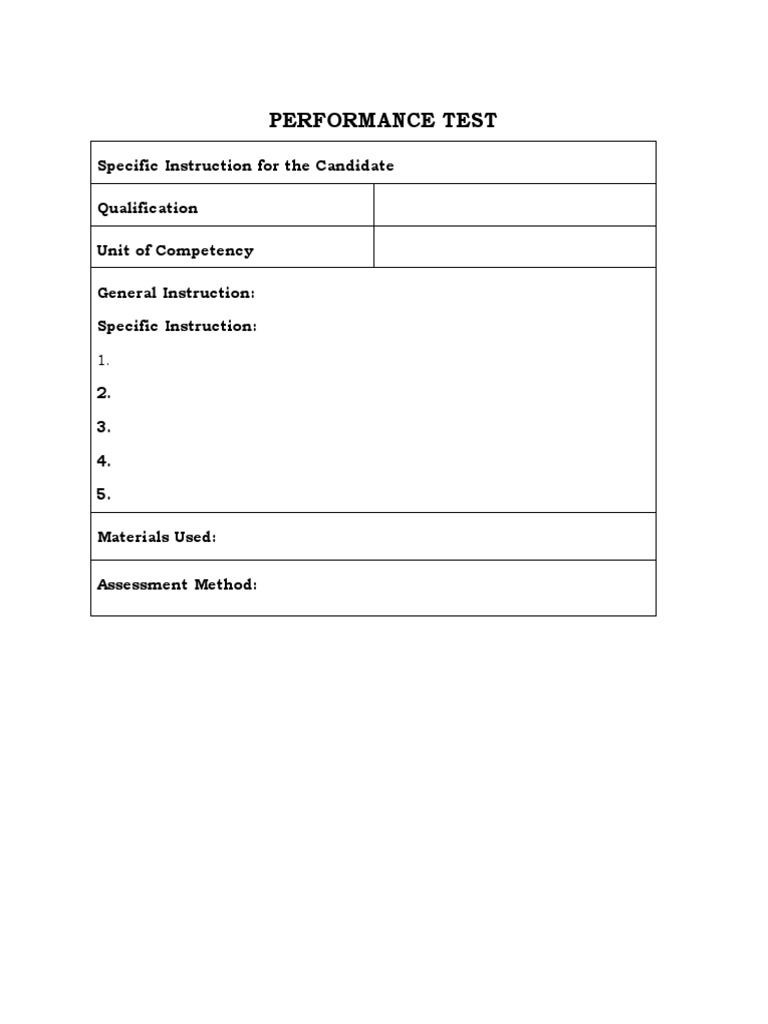 Performance Test | PDF