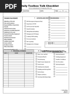 Revised TBT Format 1 | PDF | Occupational Safety And Health