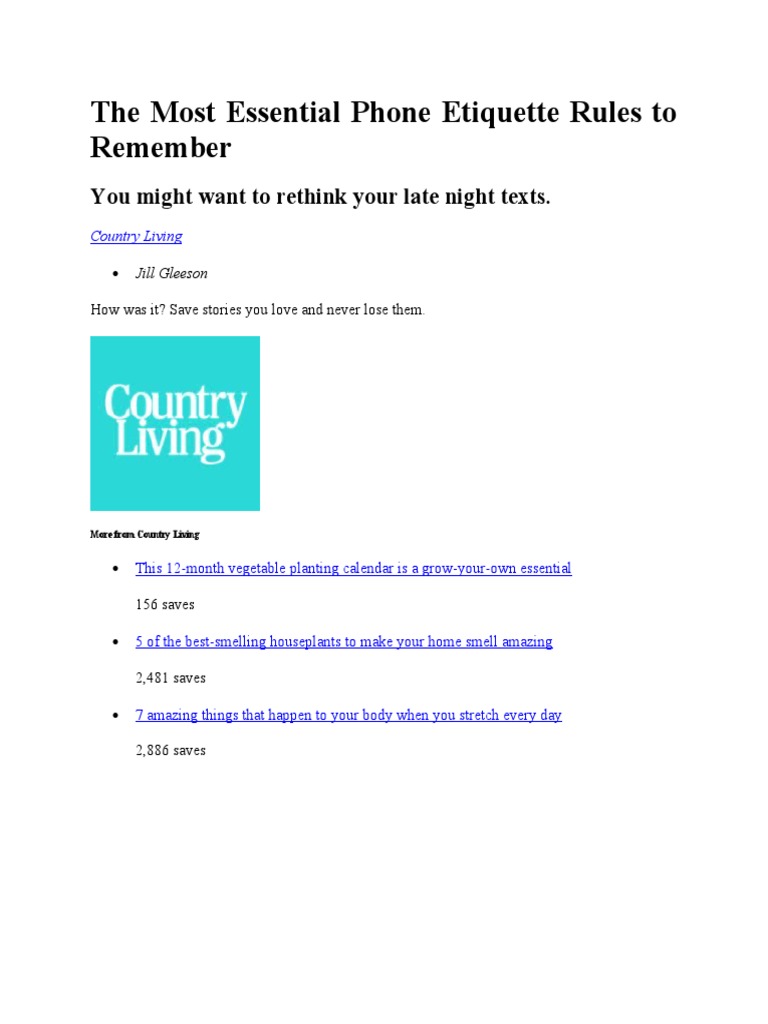 A Guide to Proper Phone Etiquette: Essential Rules for Cell Phone ...