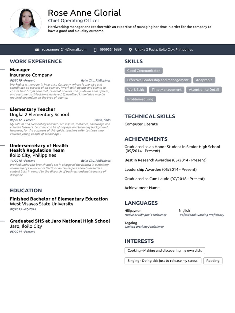 GLORIAL-BEED-1B-Communication For Work Purposes (Resume) | PDF ...