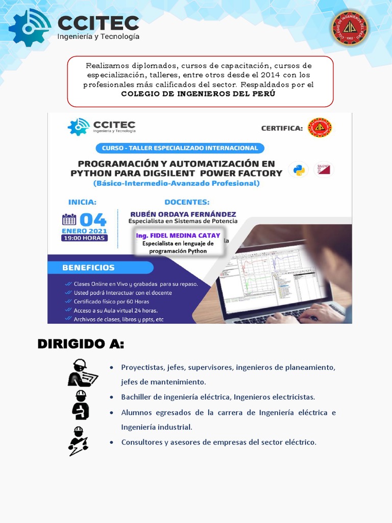 Brochure Python Digsilent Pdf Lenguaje De Programación Python Lenguaje De Programación 