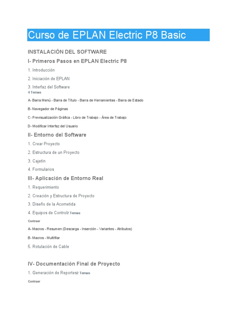 Curso EPLAN Electric P8 Básico | PDF | Informática