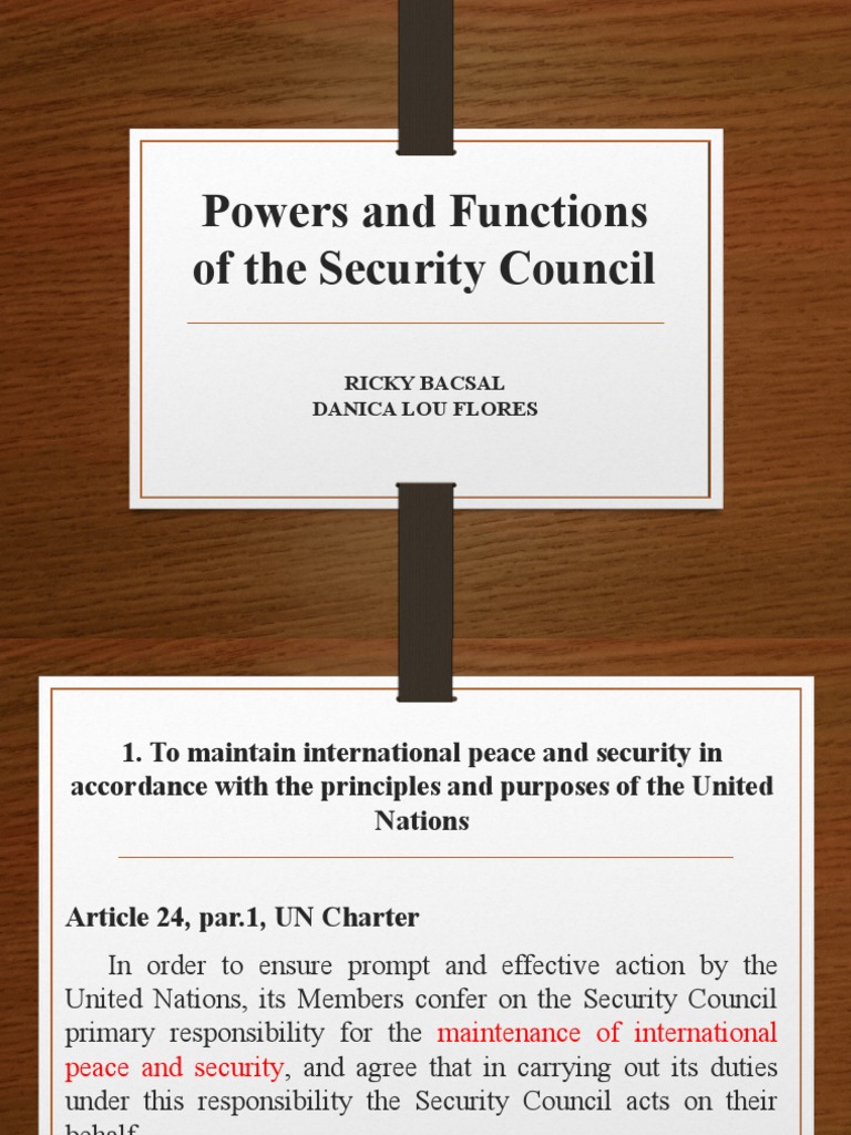 Functions of the UN Security Council | PDF | United Nations ...