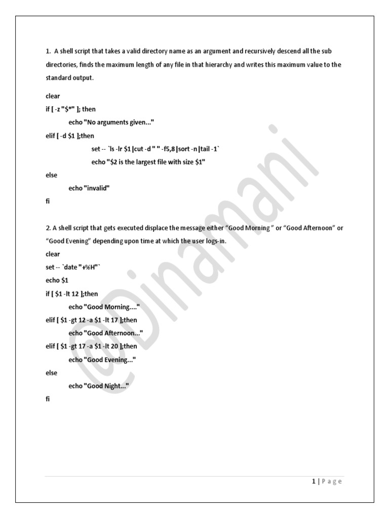 Unix Lab Manual MCA1 | PDF | Filename | Computer File