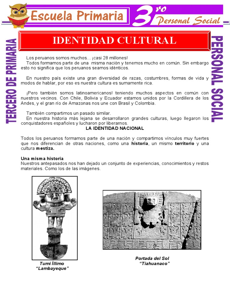 Actividades de Identidad Cultural para Niños | PDF | Perú | Andes