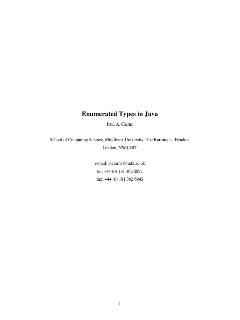 Enum in Java | PDF | Class (Computer Programming) | Programming Paradigms