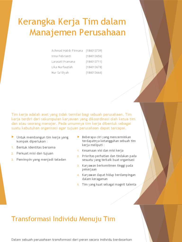 KEL 8 SIM - Kerangka Kerja Tim Dalam Manajemen Perusahaan | PDF KEL 8 SIM - Kerangka Kerja Tim Dalam Manajemen Perusahaan | PDF