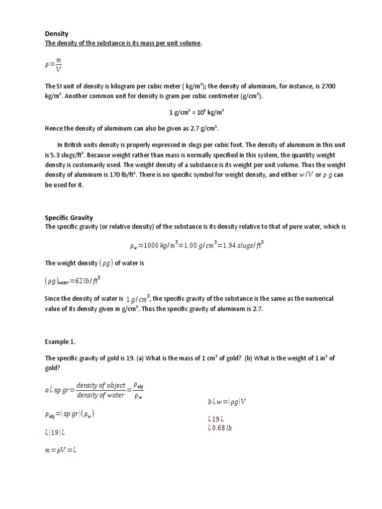 Density Buoyant Force and Pressure | PDF | Buoyancy | Density