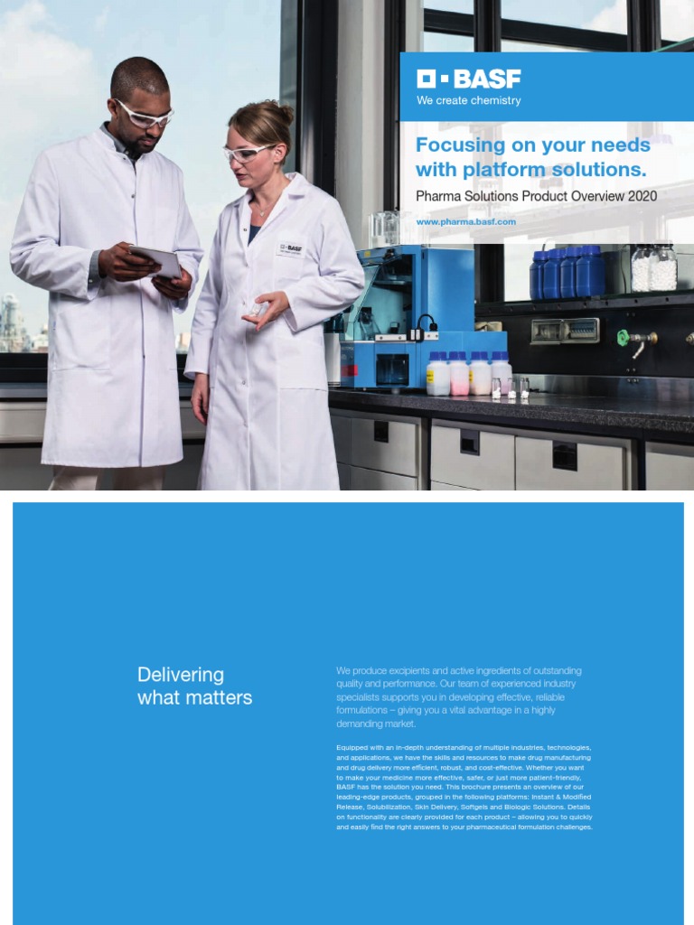 BASF PS Pharma Product-Overview | PDF | Tablet (Pharmacy ...