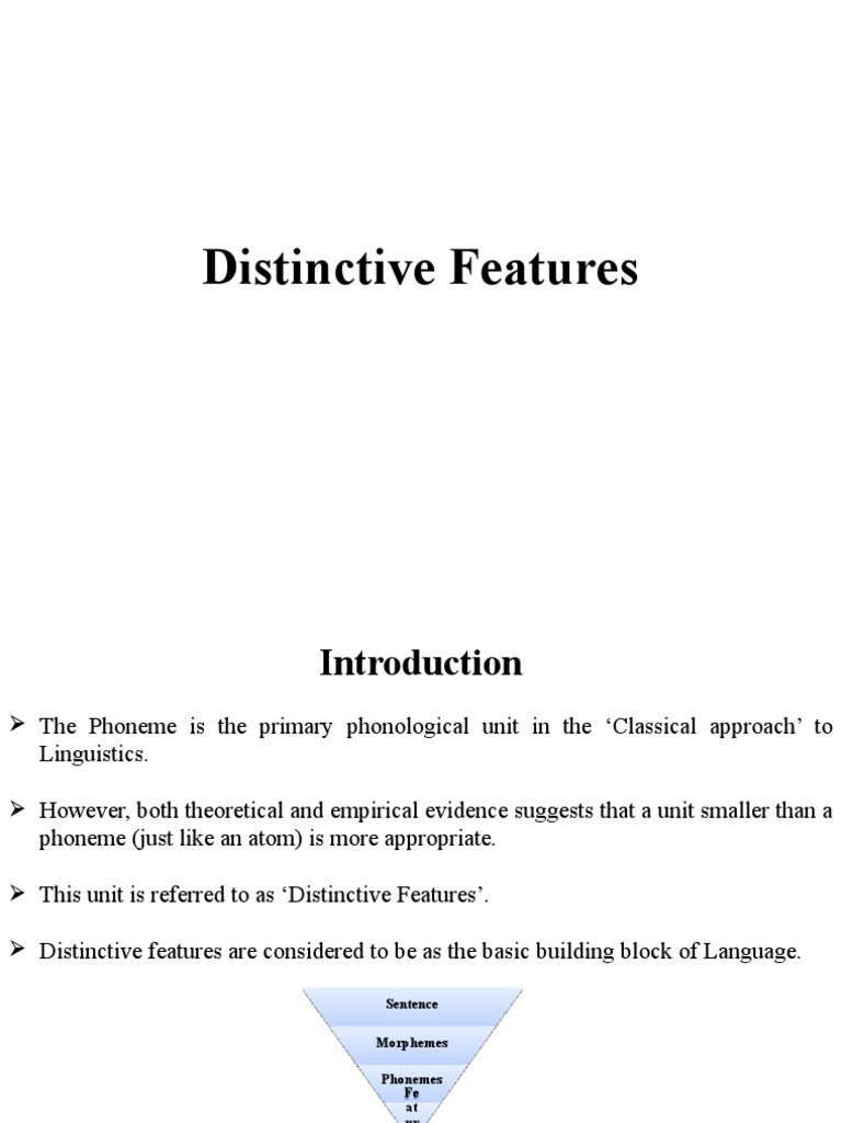 Distinctive Features | PDF | Consonant | Phonology