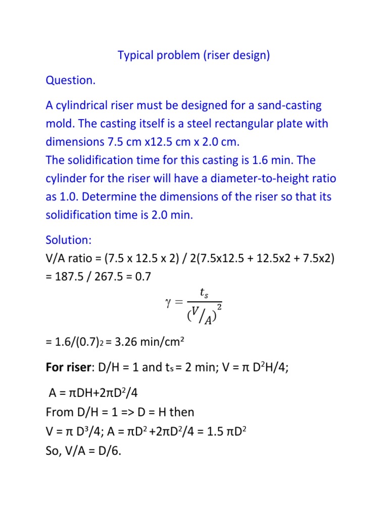 Riser Design - Typical Problem | PDF